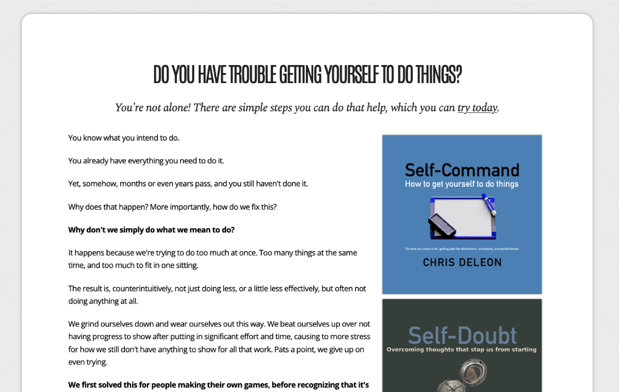 Self-Command, Self-Doubt, and Complete Every Project by Chris DeLeon ...